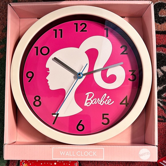 Barbie | Other | Barbie Silhouette Posh Pink Wall Clock Analog Large ...